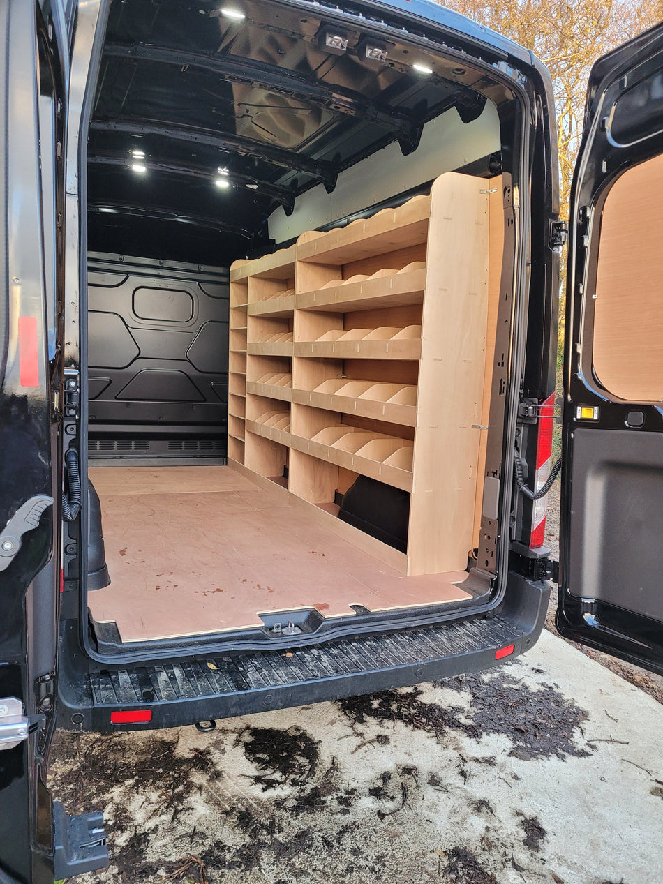 Drivers side Ford Transit Mk8 Van Racking – Darracott Designs
